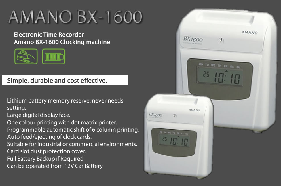 Clocking Systems Products, Time attendance, Clock card machine, Clock ...