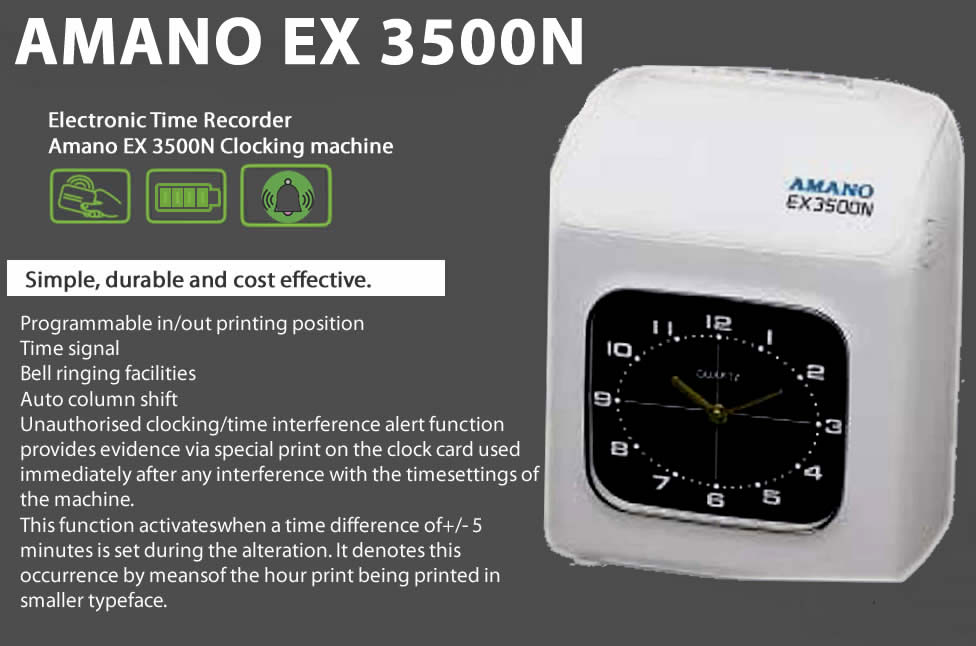 Clocking Systems Products, Time attendance, Clock card machine, Clock ...