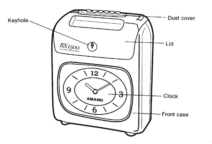 CLOCKING MACHINES, Amano BX-1600 Clocking Machine, Electronic Time ...
