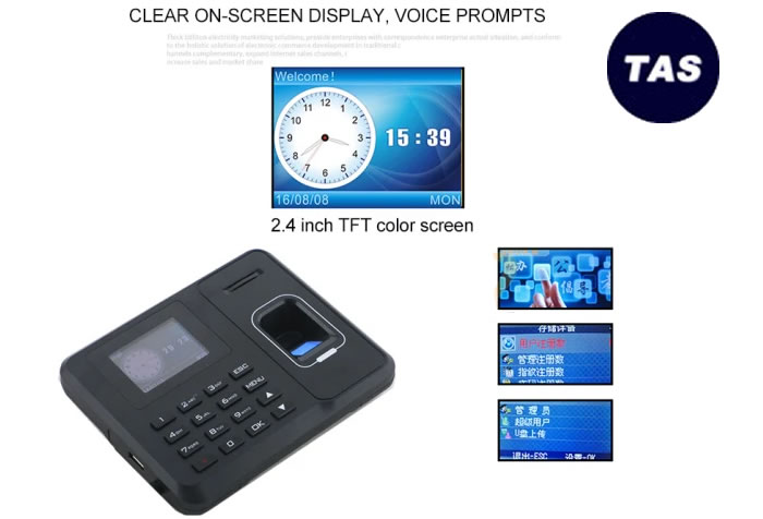 Fingerprint clock in machine TM1800 Time and attendance, Biometric Time ...