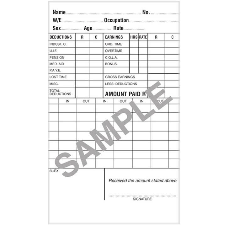 Clock Cards, Clocking cards, clock in cards, clocking in cards, South ...